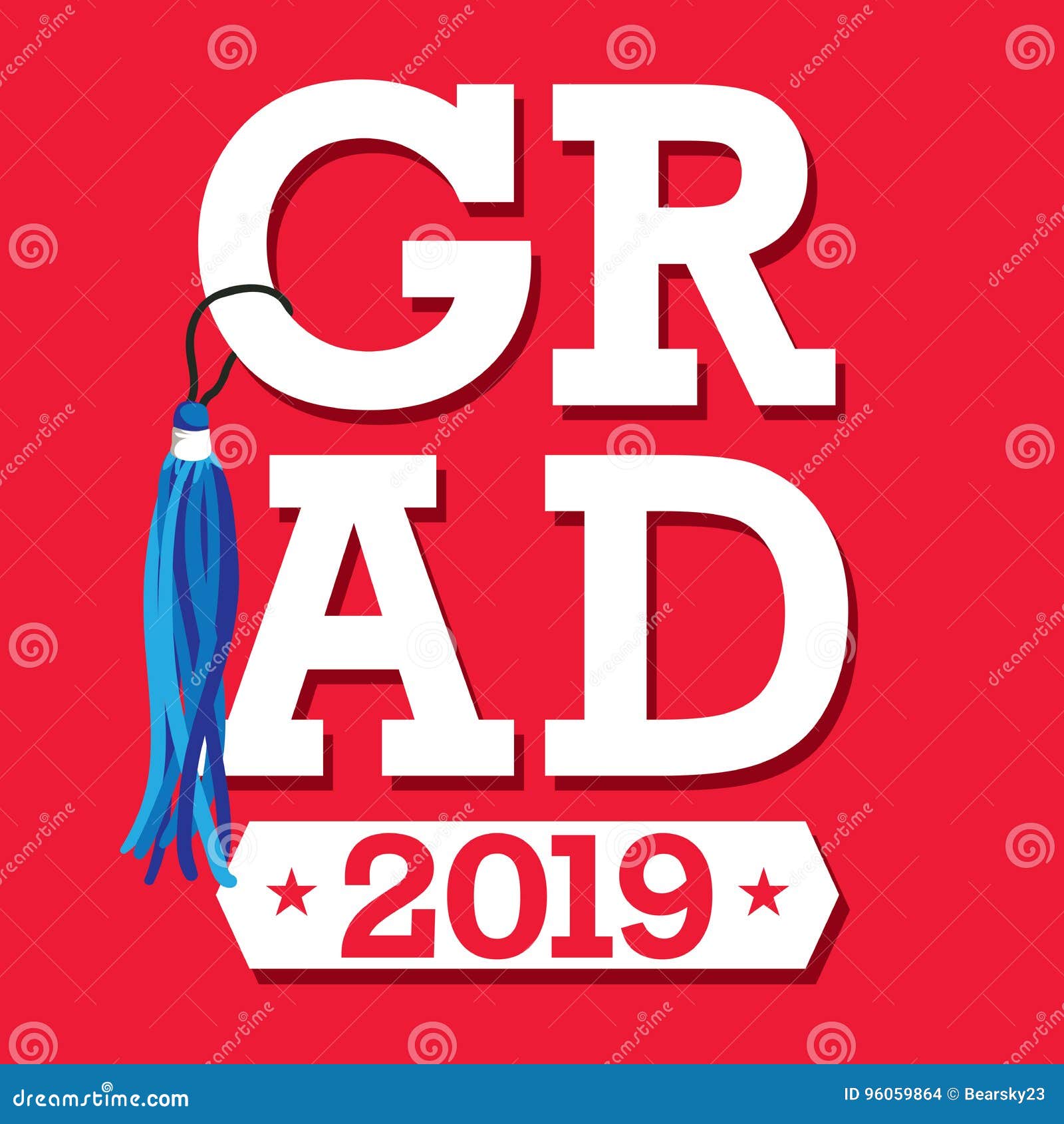 Class of 2019 Congratulations Graduate Typography with Stars Stock ...