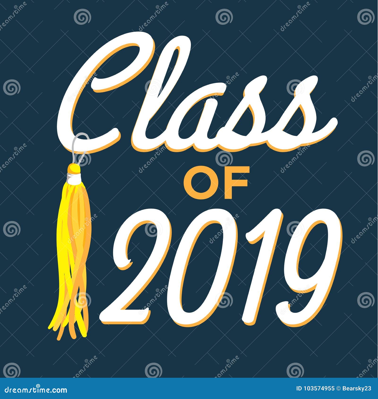 Class of 2019 Congratulations Graduate Typography with Stars and Stock ...