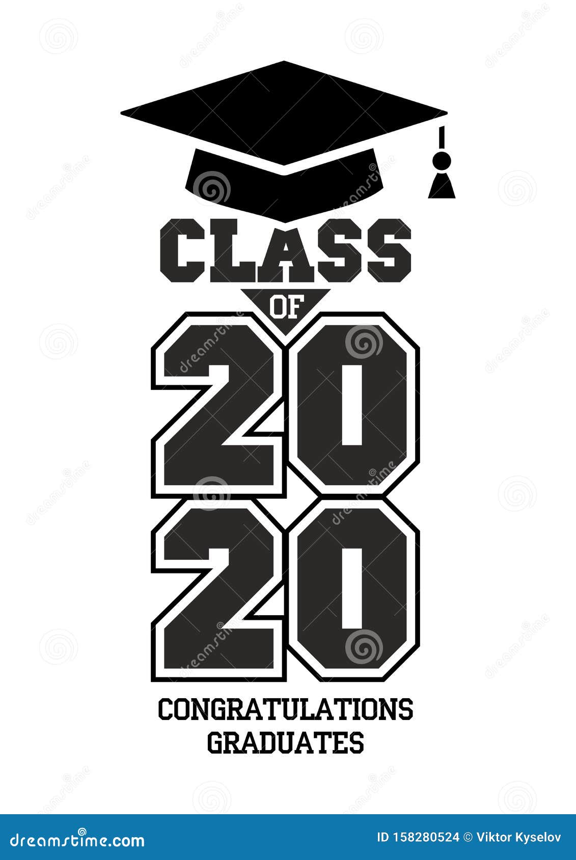 2020 Class_congratulations Graduates Stock Vector - Illustration of ...