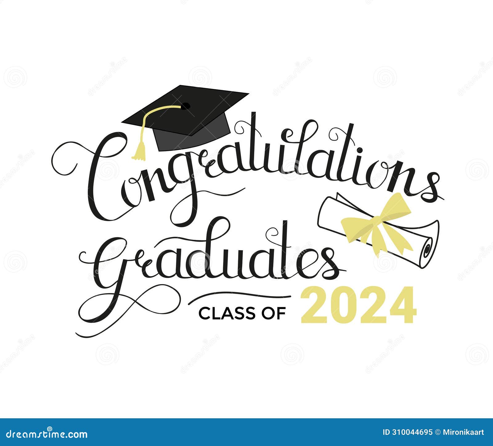 Class of 2024. Congratulations Graduates Graduation Concept Vector ...