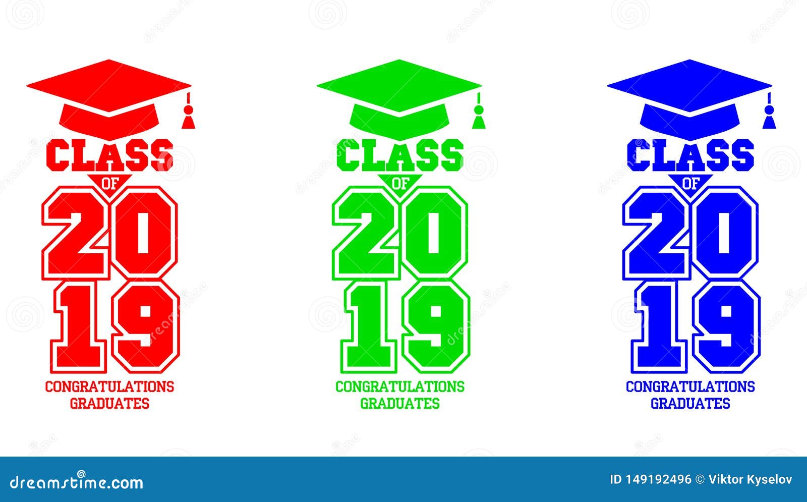 2019 Class_congratulations Graduates_RGB Stock Vector - Illustration of ...