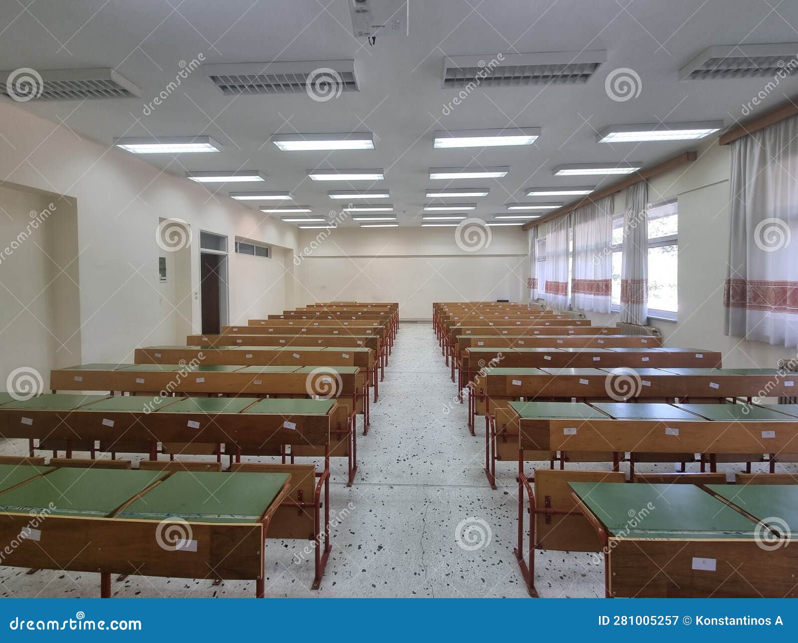 Class Desks Exams School Education Stock Image - Image of exams ...