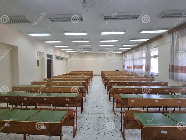 Class Desks Exams School Education Stock Image - Image of exams ...