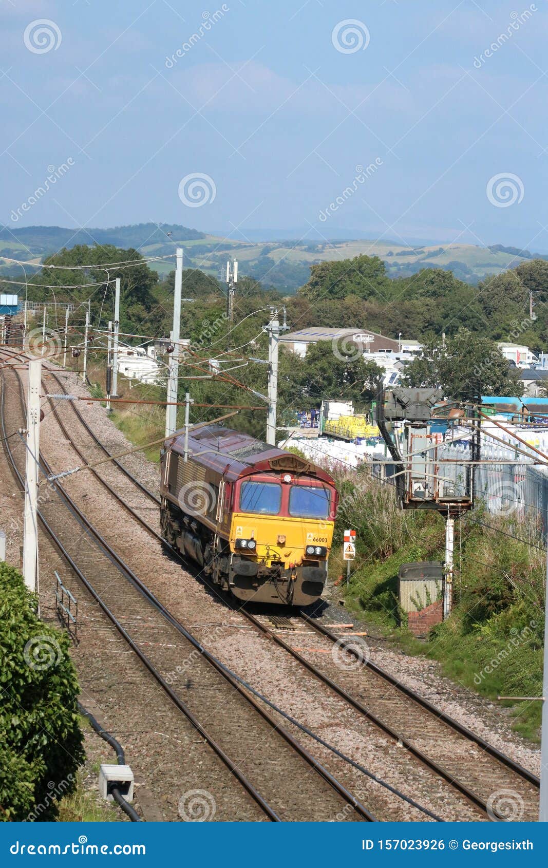 Class 66 Diesel Electric Loco Light Engine on WCML Editorial Photo ...