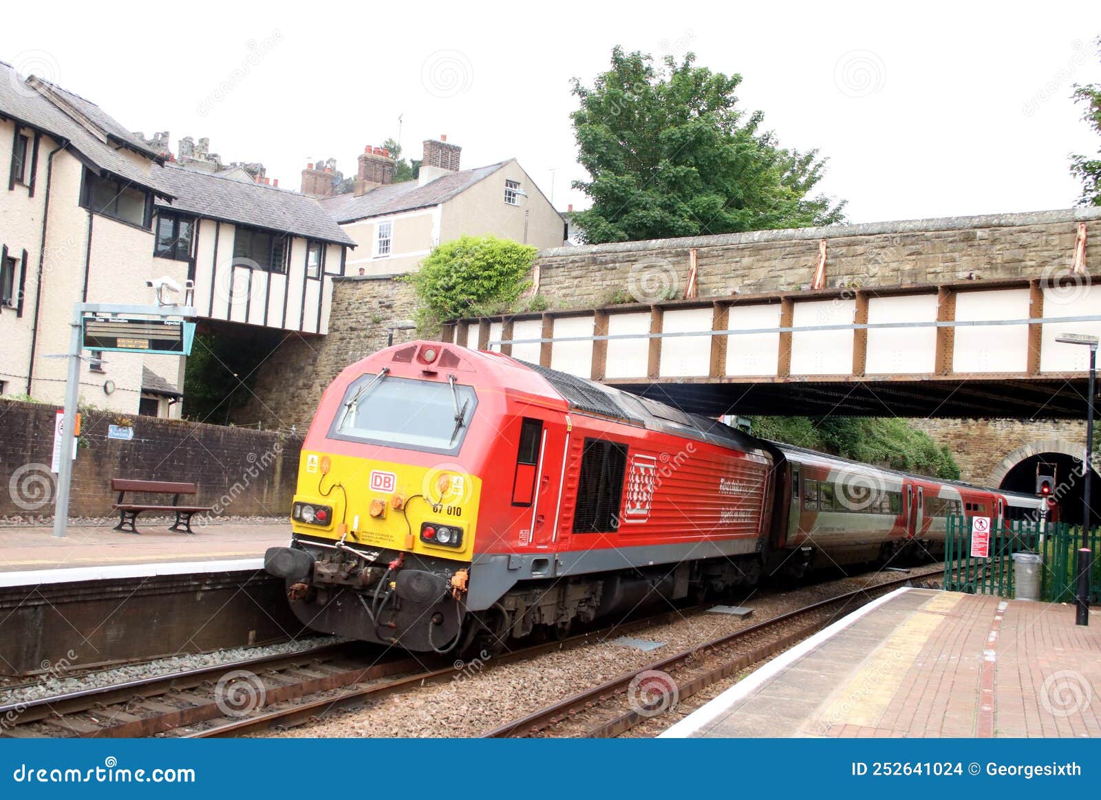 Class 67 Diesel on Train Conwy Station, Wales Editorial Stock Image ...