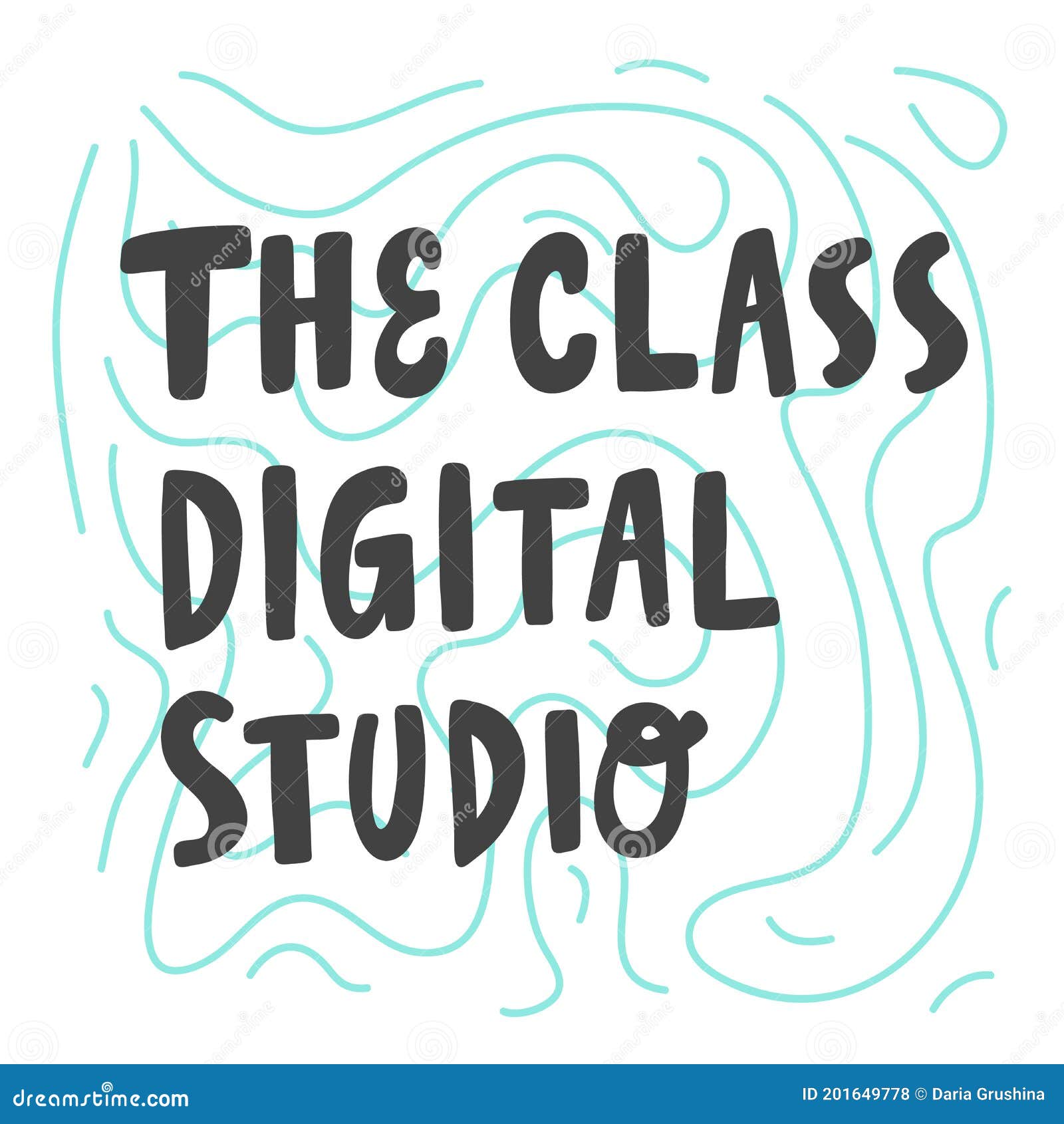 The Class Digital Studio. Hand Drawn Lettering Logo for Social Media ...