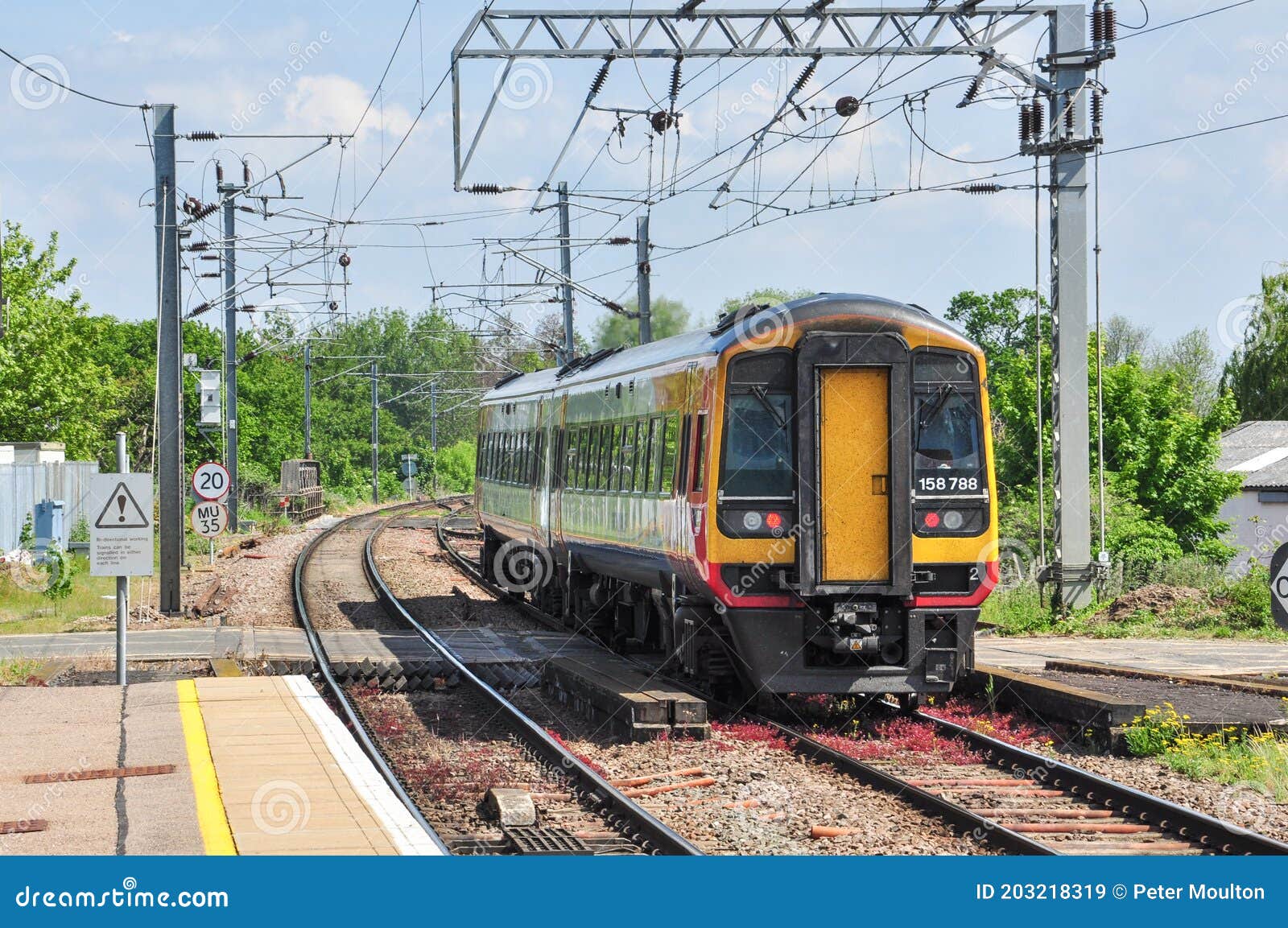 Class 158 DMU at Ely editorial stock image. Image of rail - 203218319