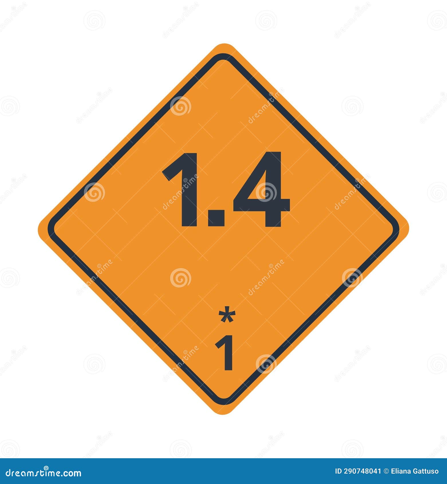 Class 1 Explosives Symbol, Division 1.4 Stock Vector - Illustration of ...