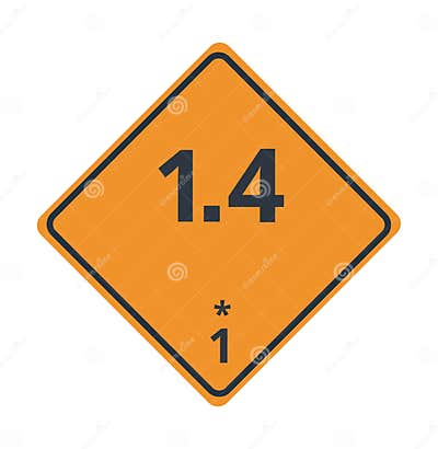 Class 1 Explosives Symbol, Division 1.4 Stock Vector - Illustration of ...