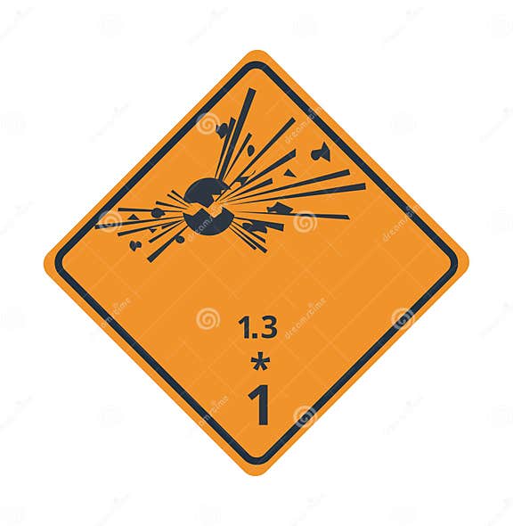 Class 1 Explosives Symbol, Division 1.3 Stock Illustration ...