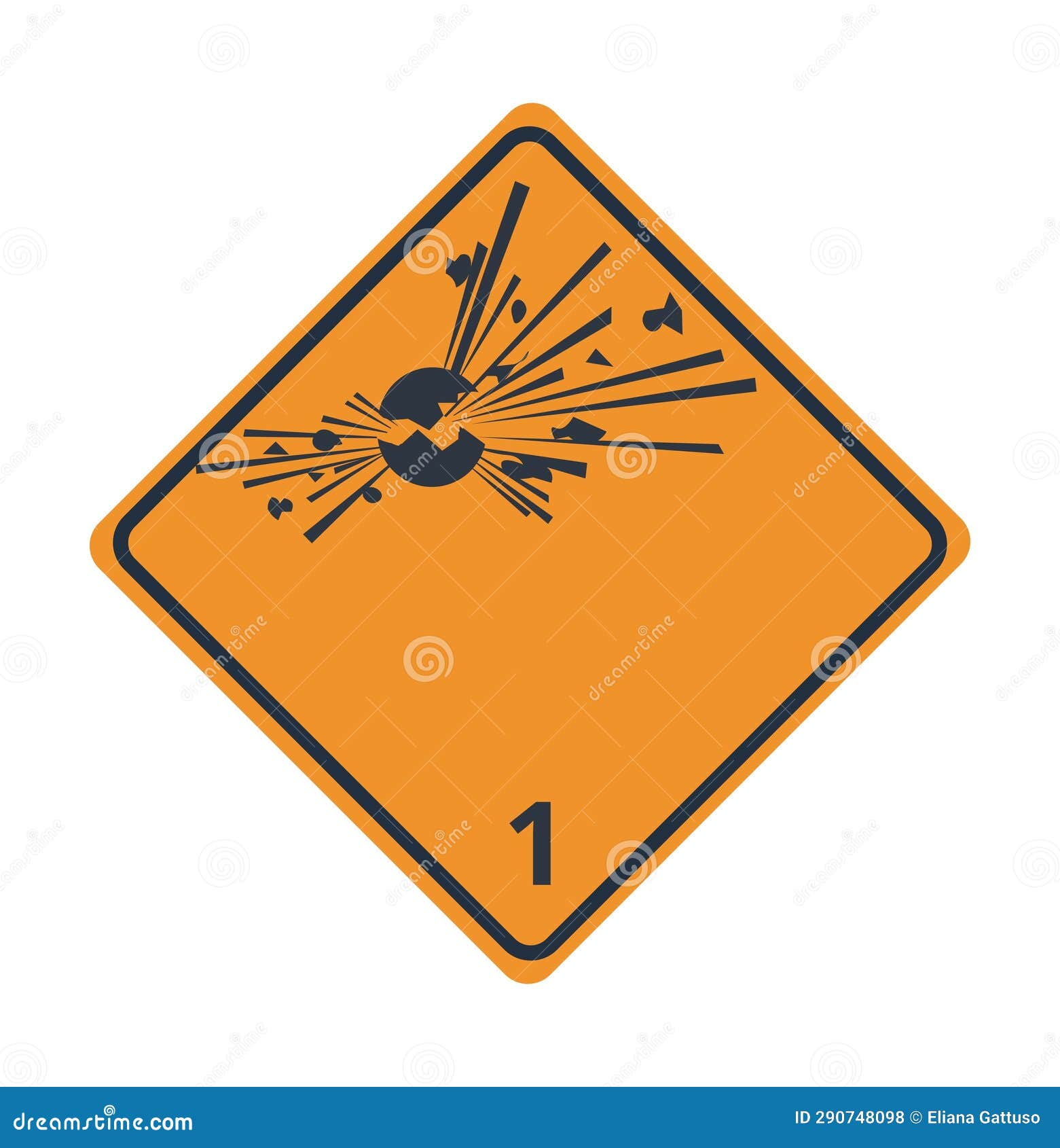 Class 1 Explosives Symbol stock vector. Illustration of alert - 290748098