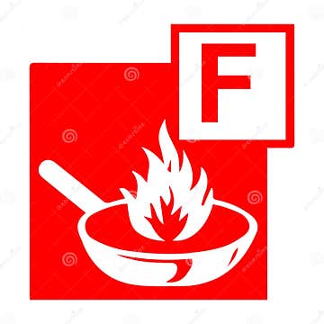 Class F Fire for Fire Safety and Fire Safety Icons with Fire Classes ...