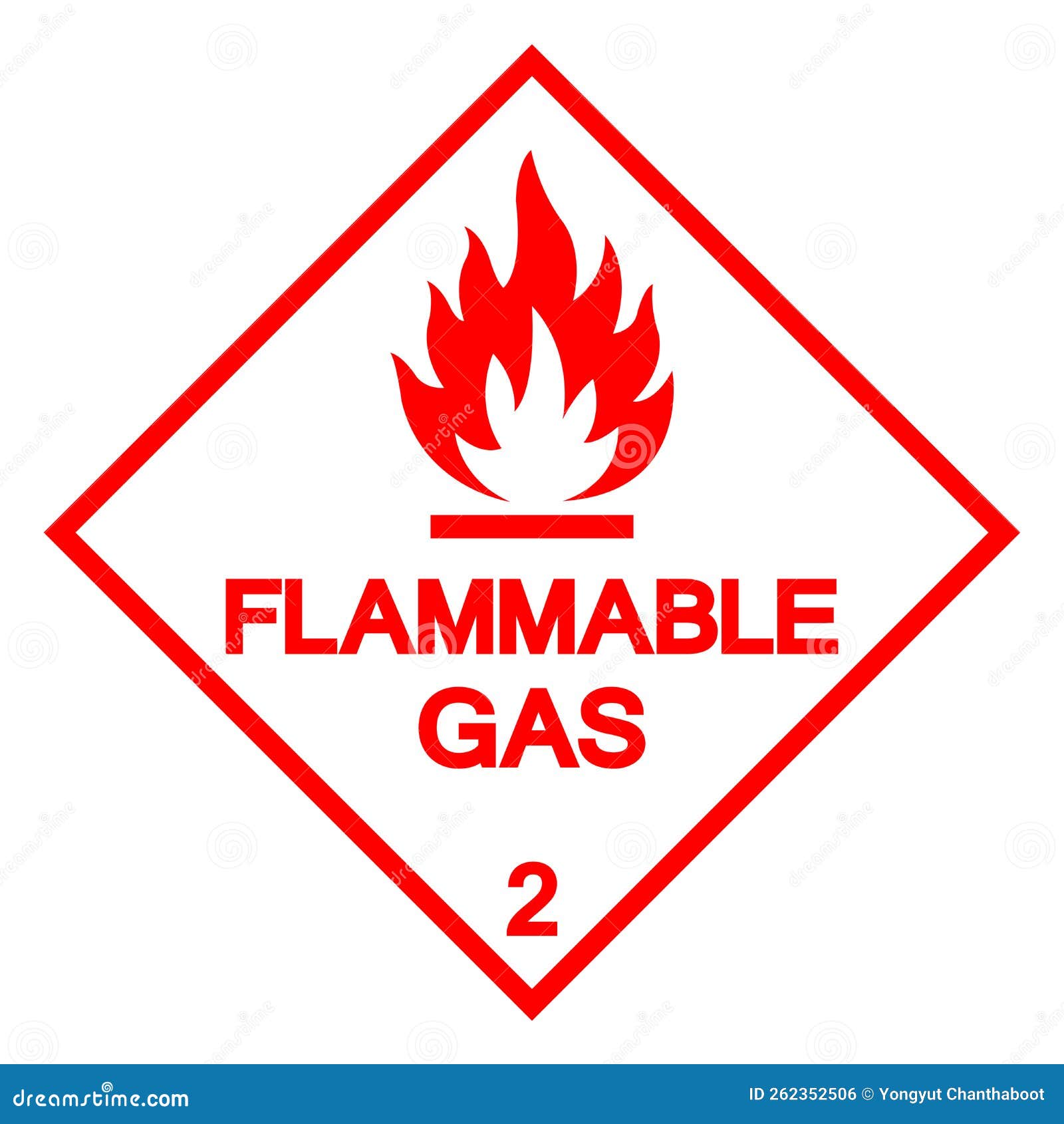 Class 2 Flammable Gas Symbol Sign Vector Illustration Isolate On White Background Label Eps10