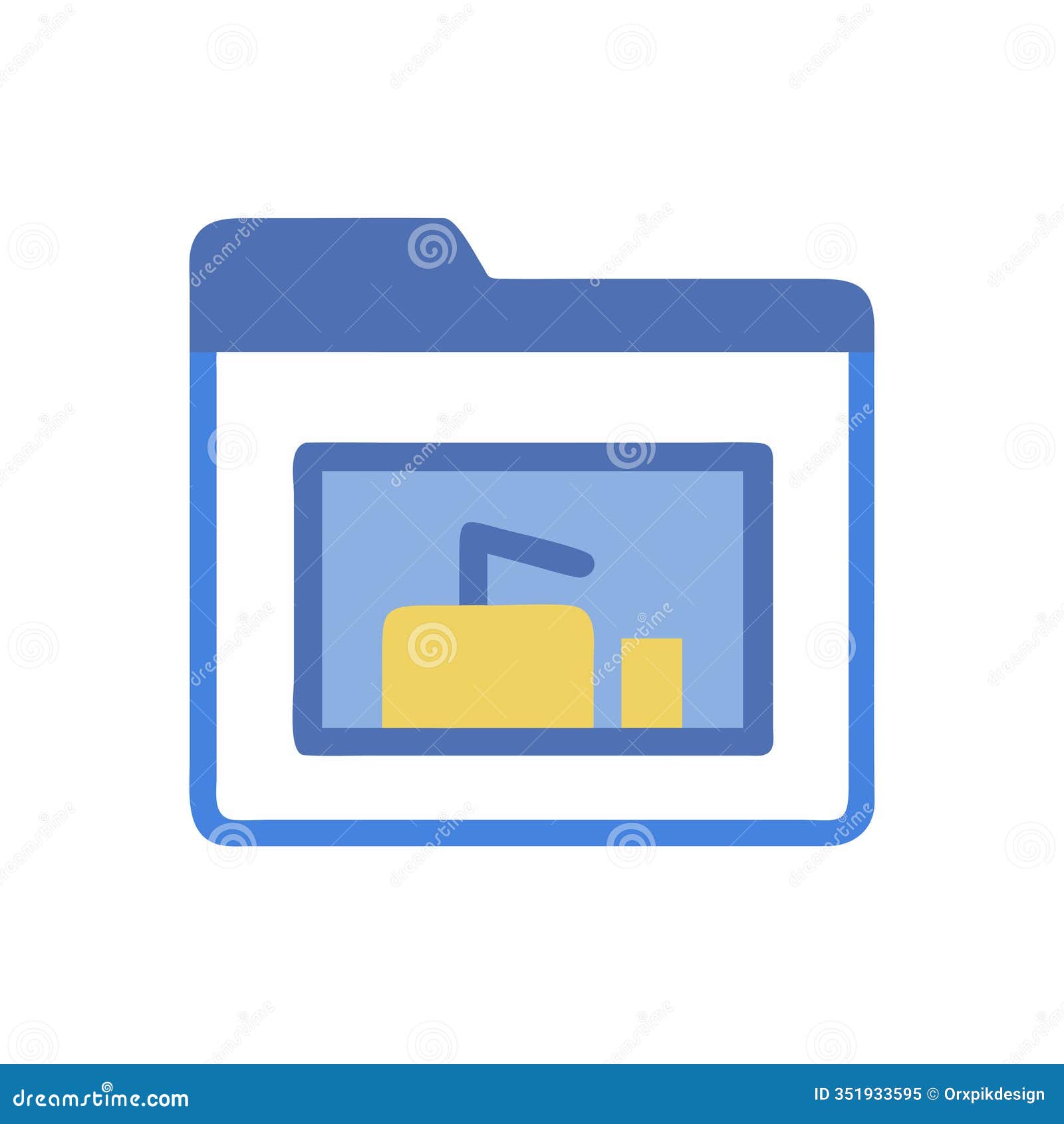 Class Folder Icon for Organization Stock Vector - Illustration of ...