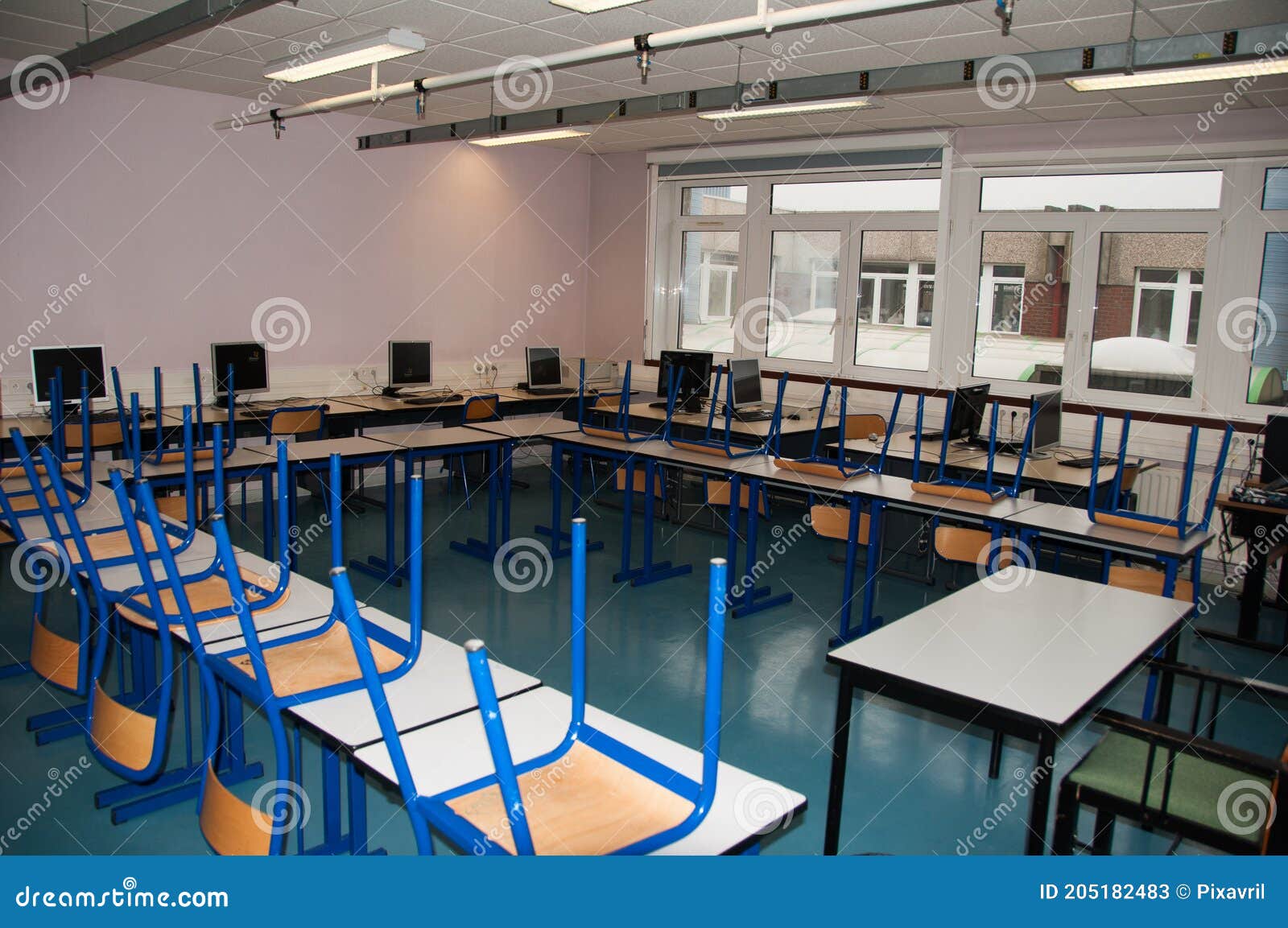Class in a French High School Stock Image - Image of elementary, white ...