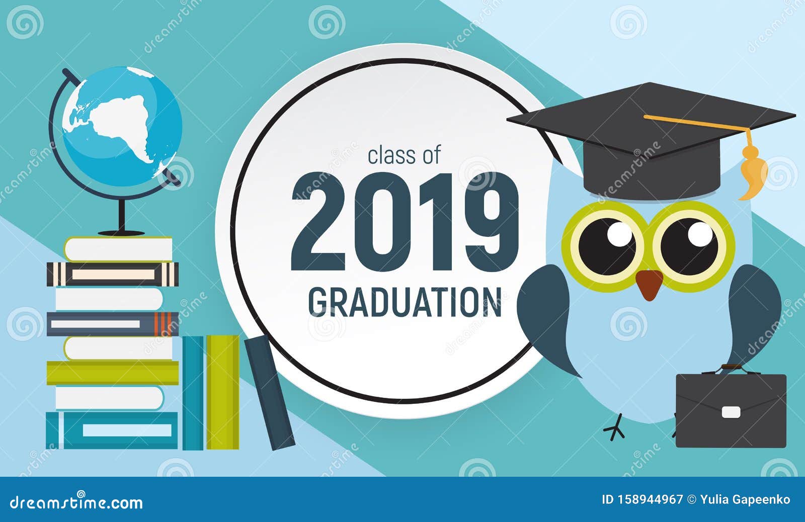 Class of 2019 Graduarion Education Background. Vector Illustration ...