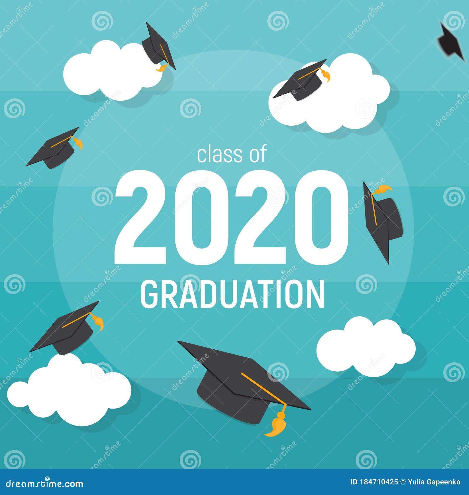 Class of 2020 Graduarion Education Background. Vector Illustration ...