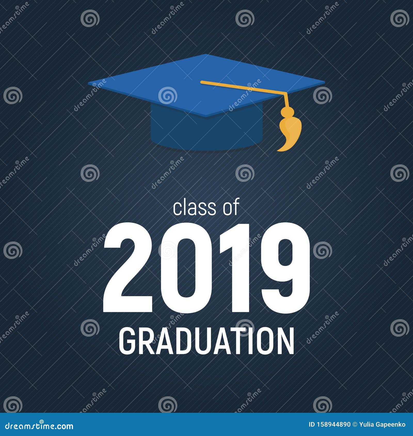 Class of 2019 Graduarion Education Background. Vector Illustration ...
