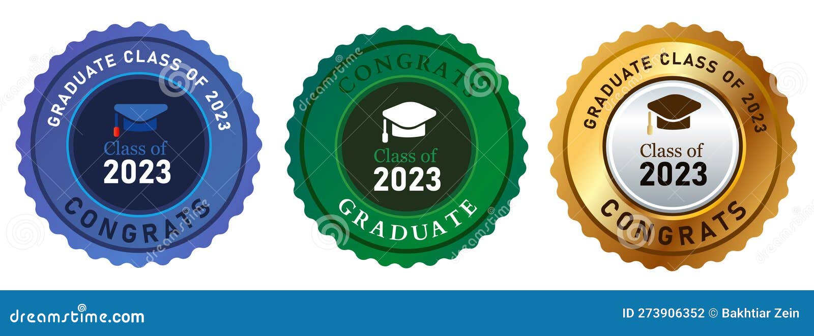 Class of 2023 Graduate Congrats Emblem Circle Badge Icon Hat Stock ...