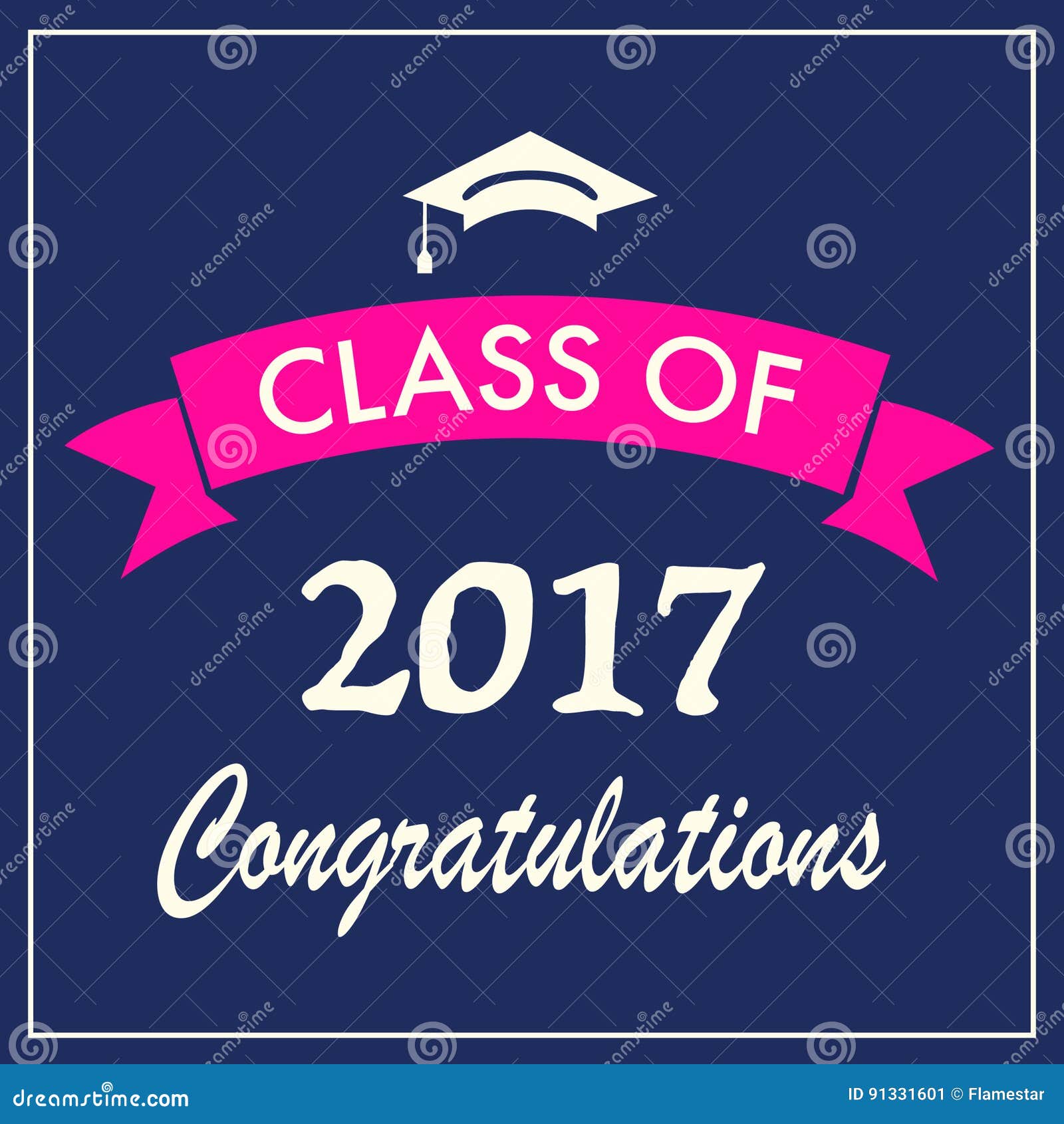 Class of 2017 Graduation Banner Stock Vector - Illustration of label ...