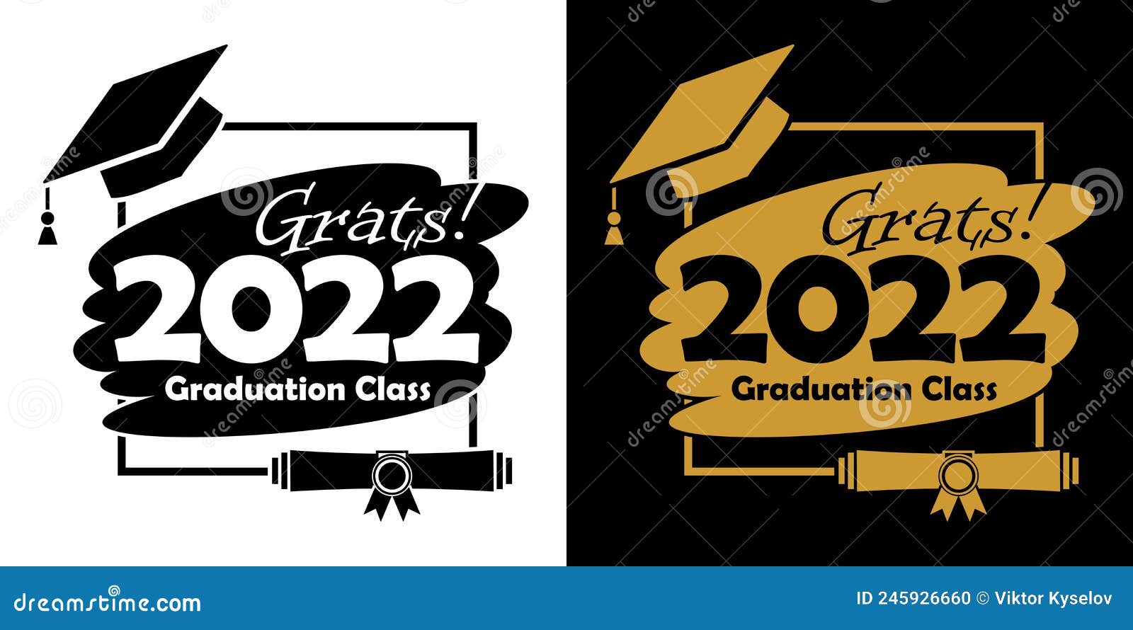 2022 graduate class logo stock vector. Illustration of level - 245926660