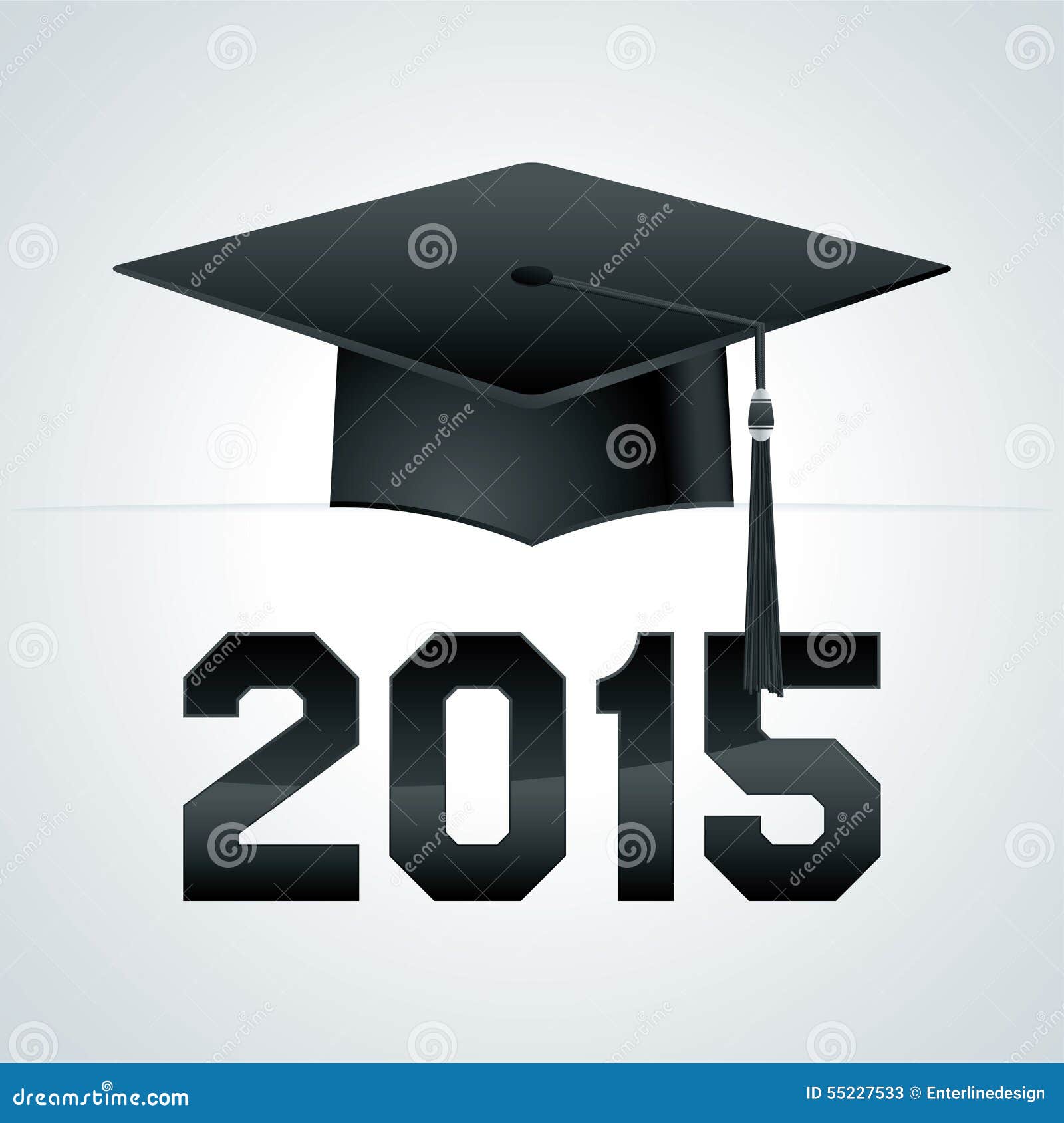 Class of 2015 Graduation Cap Illustration Stock Vector - Illustration ...