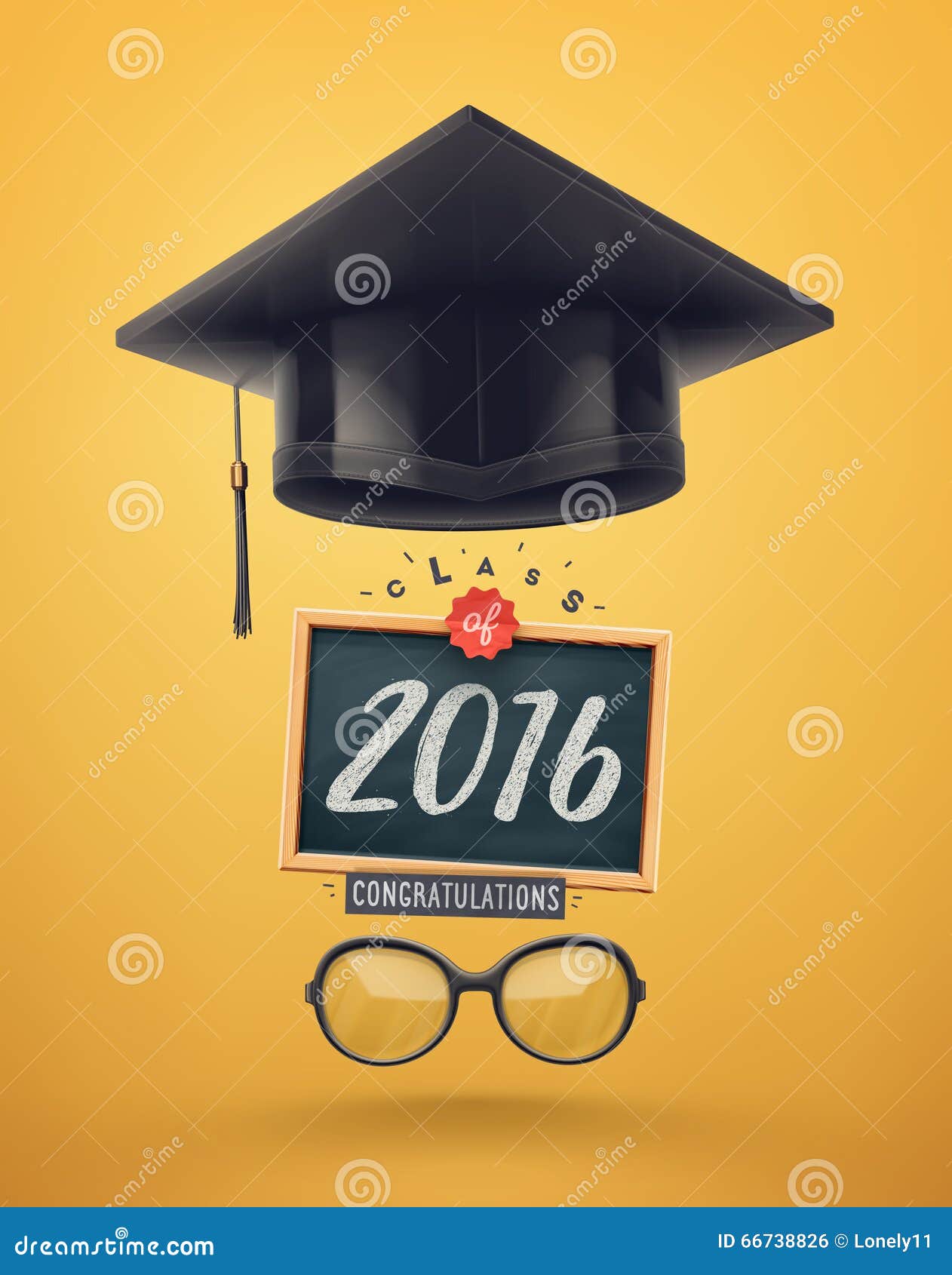 Class 2016 Graduation Celebration Poster Design Element, Cap, Diploma ...