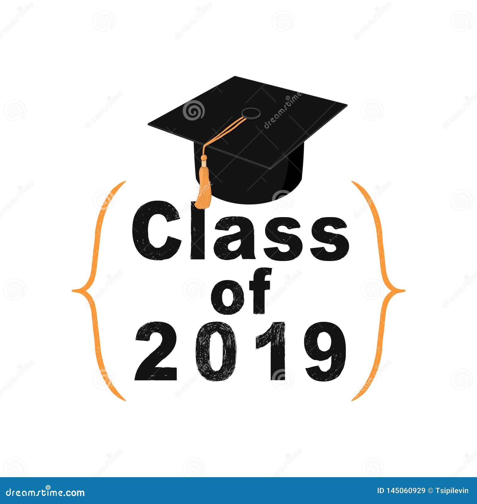 Class of 2019 Graduation Sign Stock Illustration - Illustration of ...