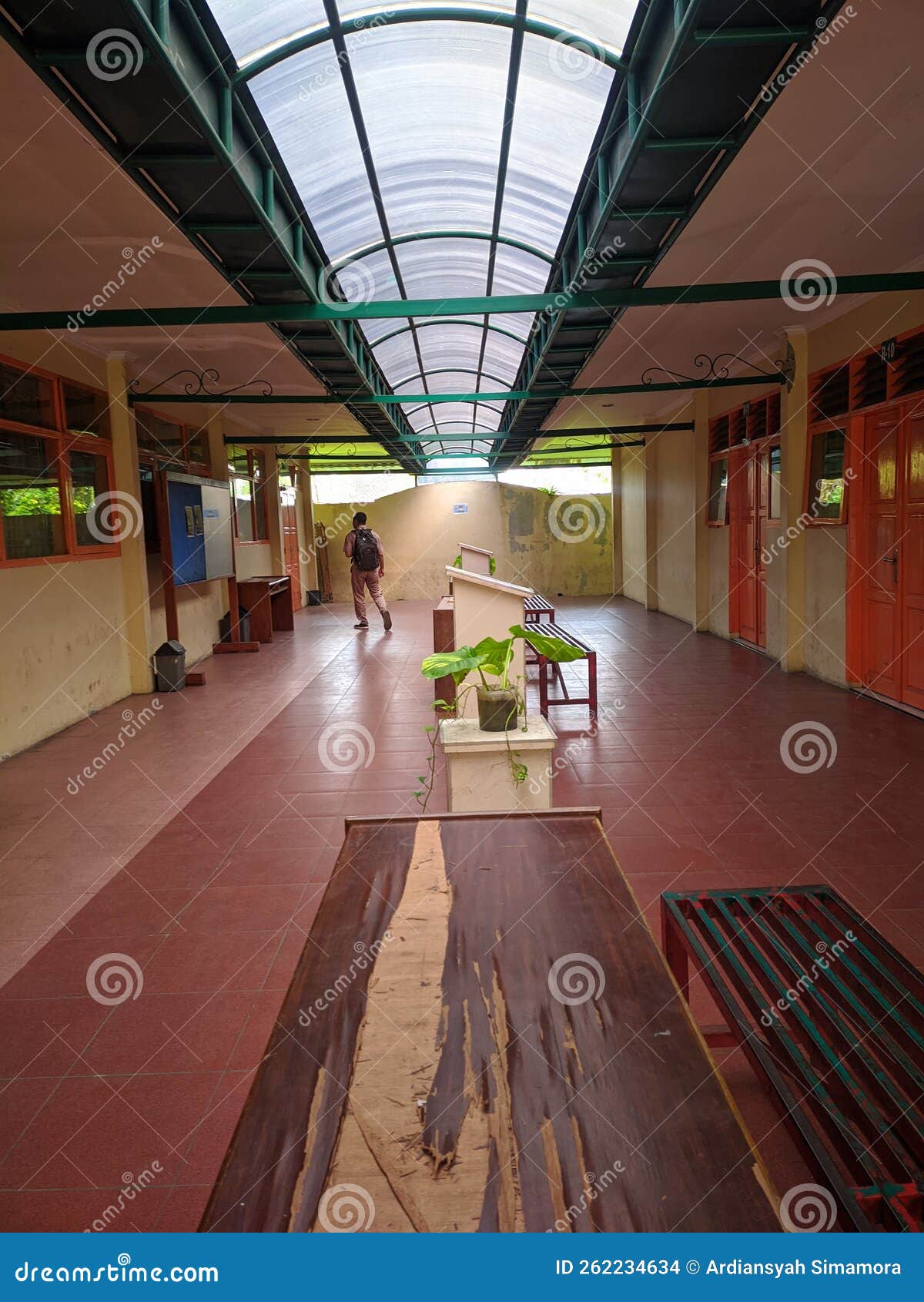 Class hall in a school stock photo. Image of floor, library - 262234634