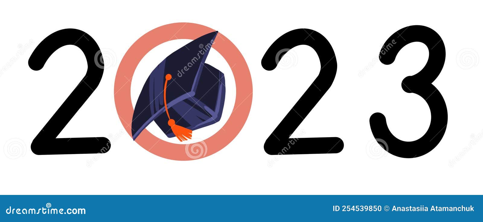 Class of 2023 Handwritten Typography. Education Stock Illustration ...