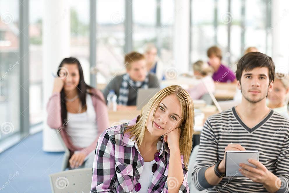 Class at High School - Students in Classroom Stock Photo - Image of ...