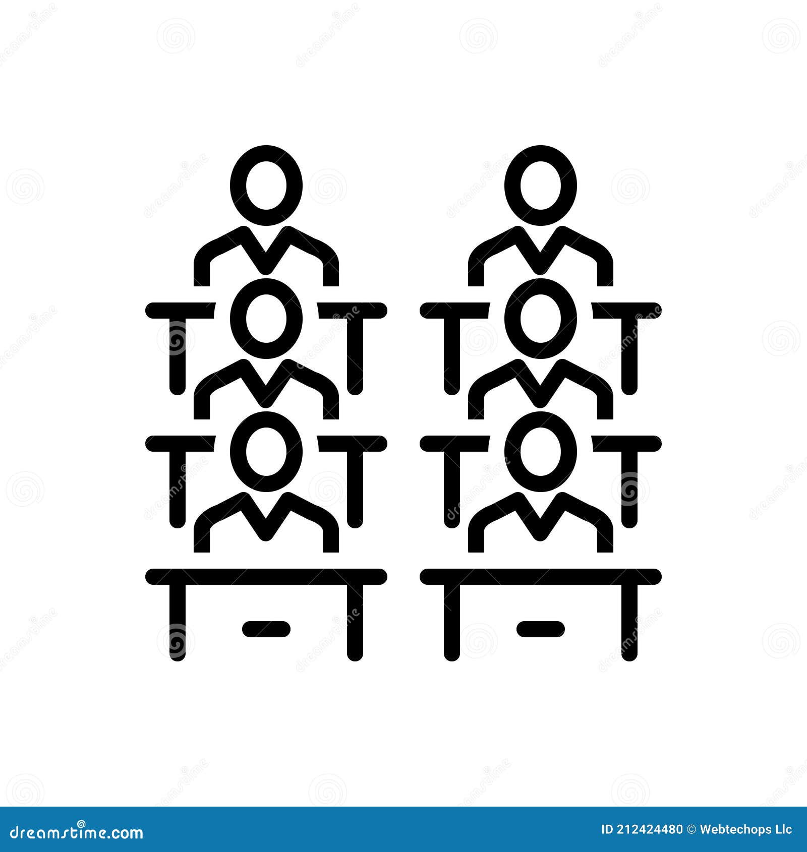 Black Line Icon for Class, Classroom and Student Stock Vector ...