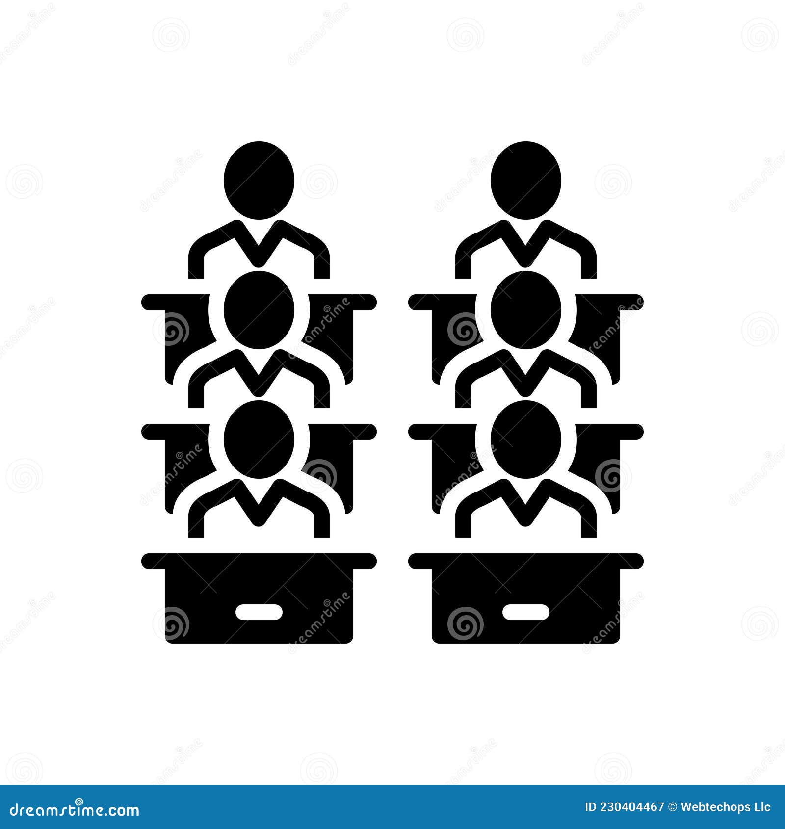 Black Solid Icon for Class, Classroom and Teacher Stock Vector ...