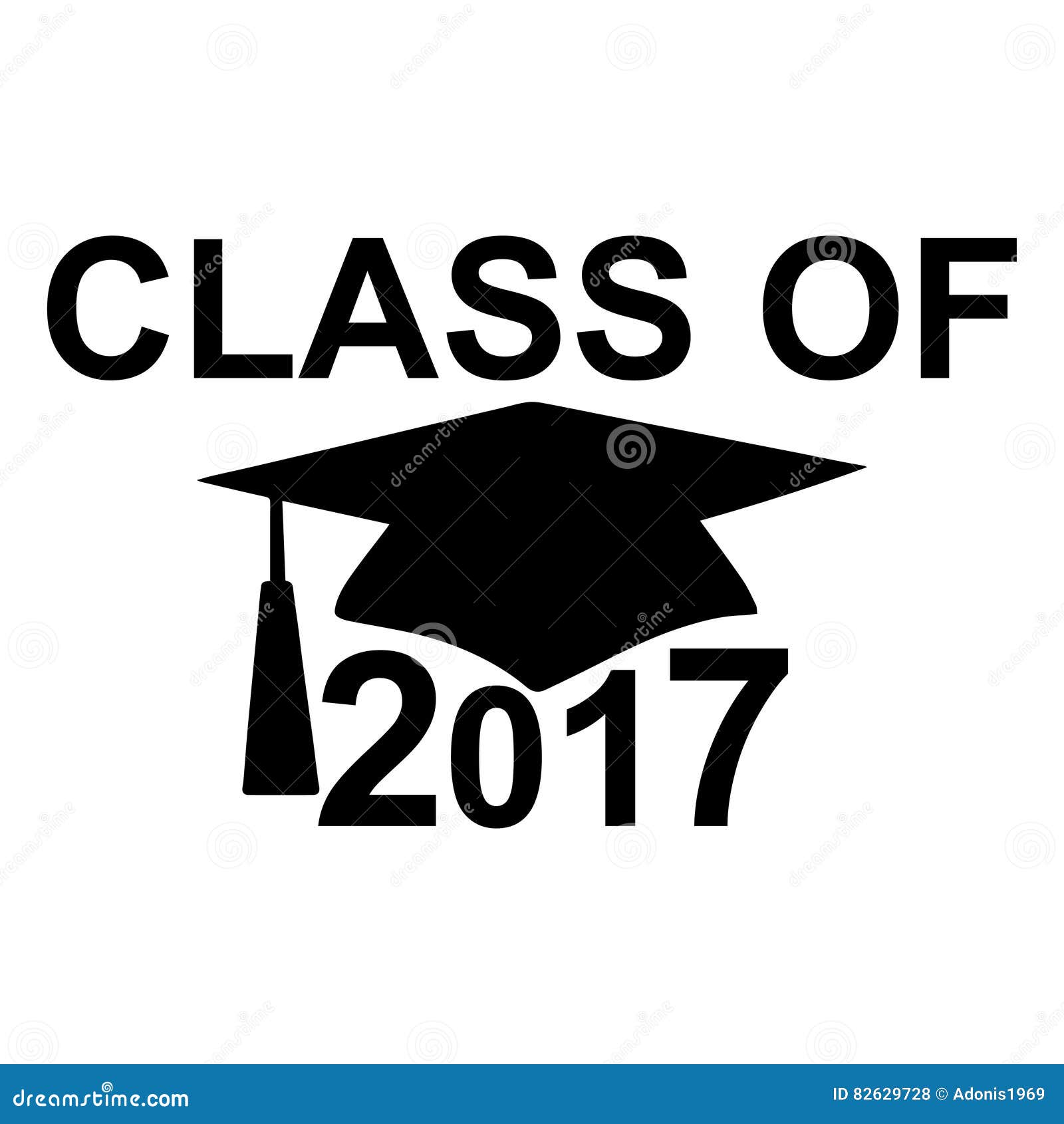 Class of 2017 stock vector. Illustration of board, black - 82629728