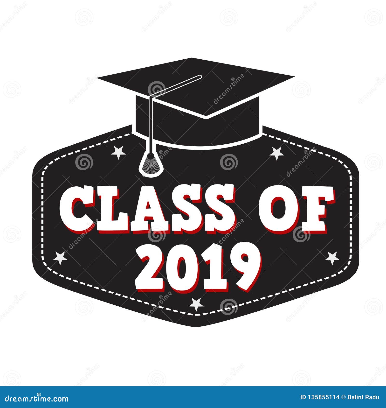 Class of 2019 label stock vector. Illustration of diploma - 135855114