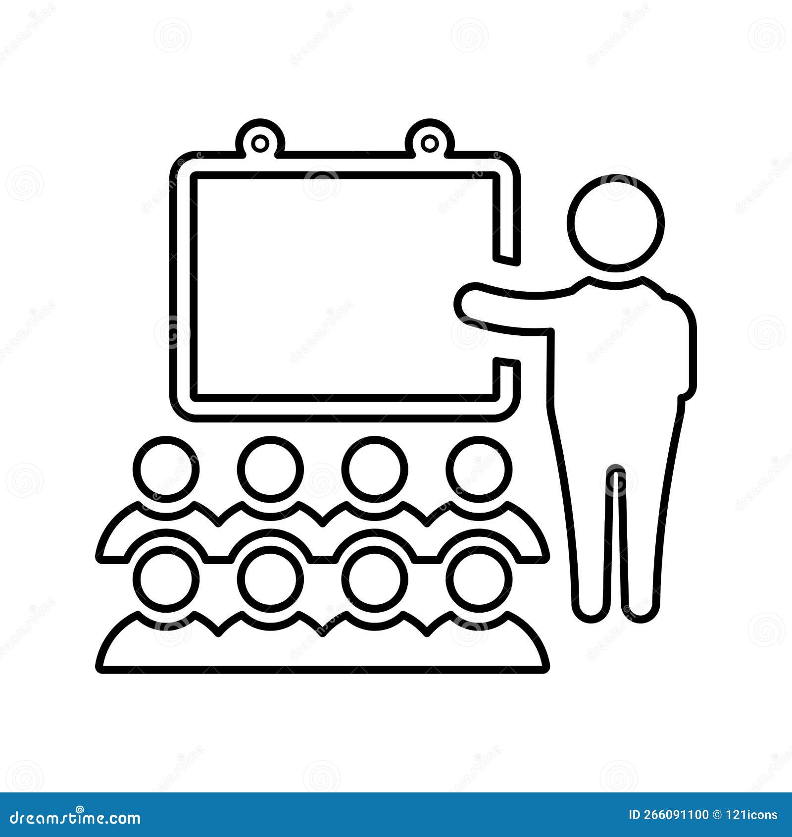 Class, Lecture, Pupil Outline Icon. Line Art Vector Stock Vector ...