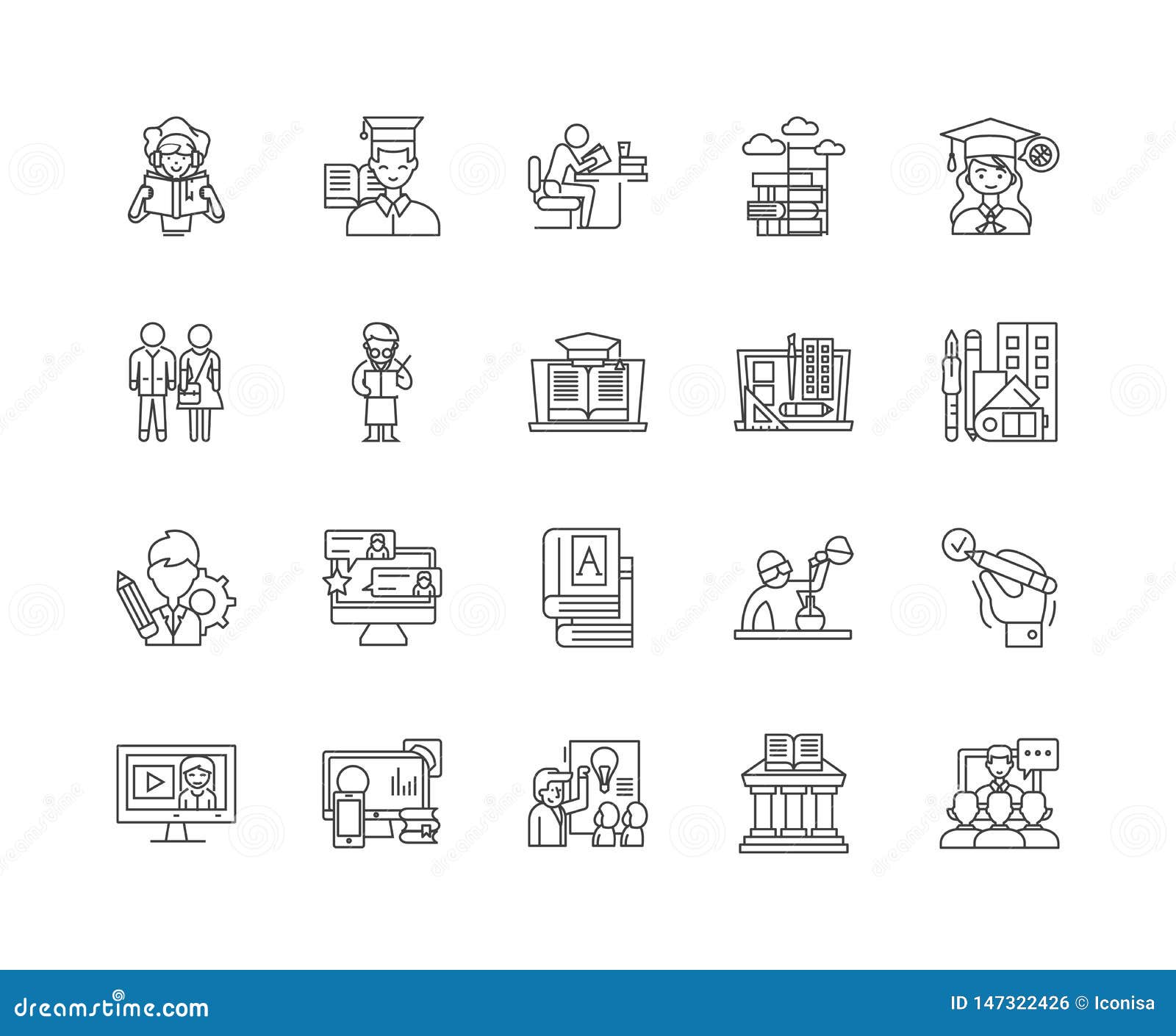 Class Line Icons, Signs, Vector Set, Outline Illustration Concept Stock ...