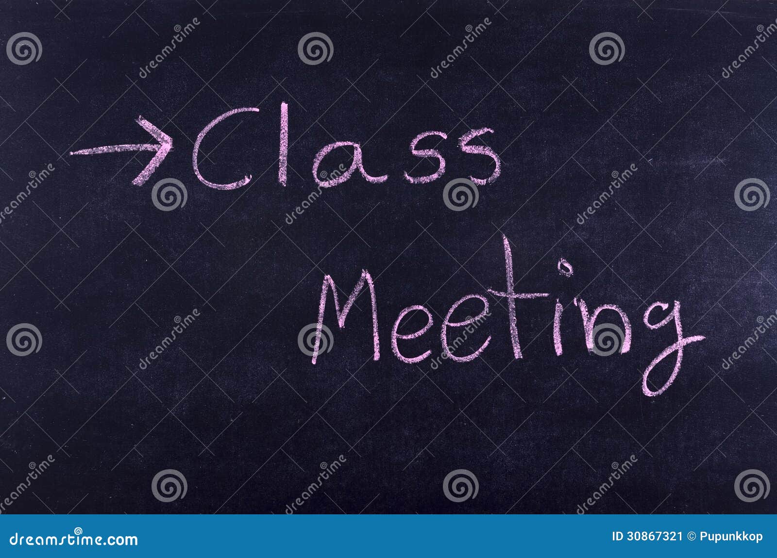 Class Meeting on Blackboard Stock Image - Image of learn, education ...