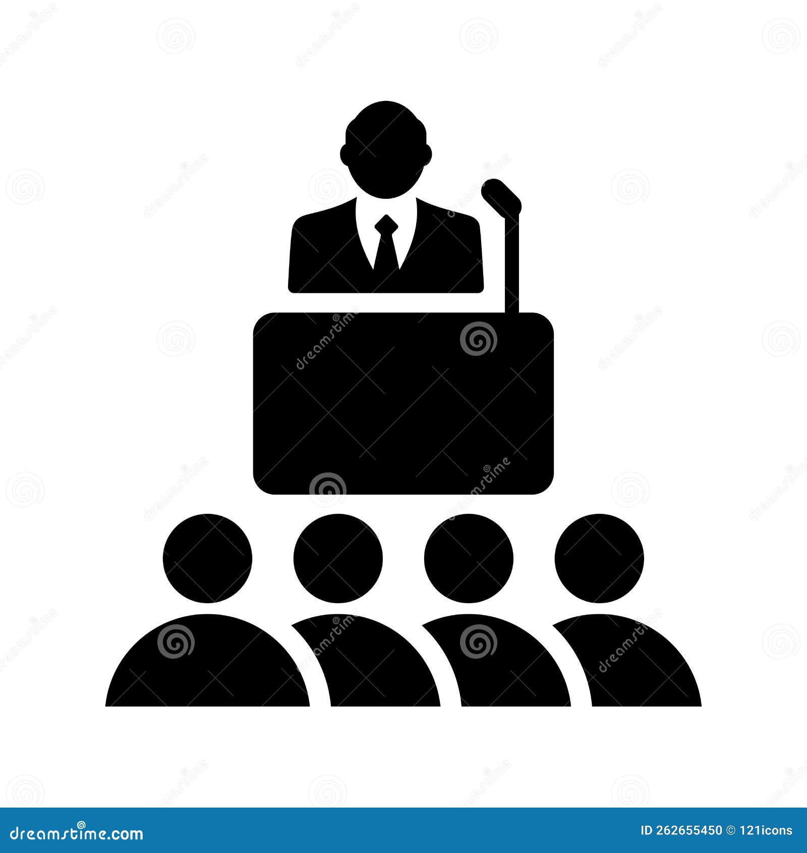 Class, Presentation Icon. Black Vector Stock Illustration ...