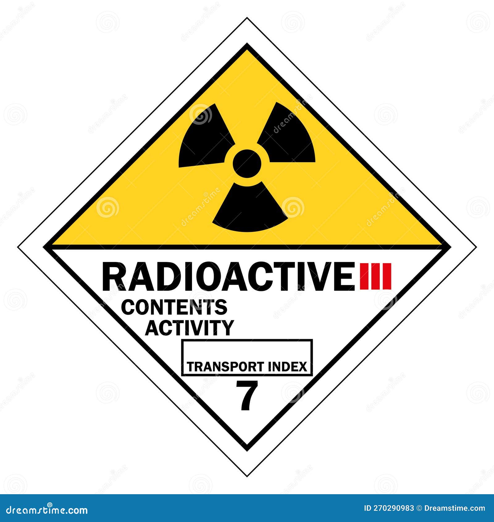 Class 7 Radioactive Material Vector Illustration. Stock Illustration ...