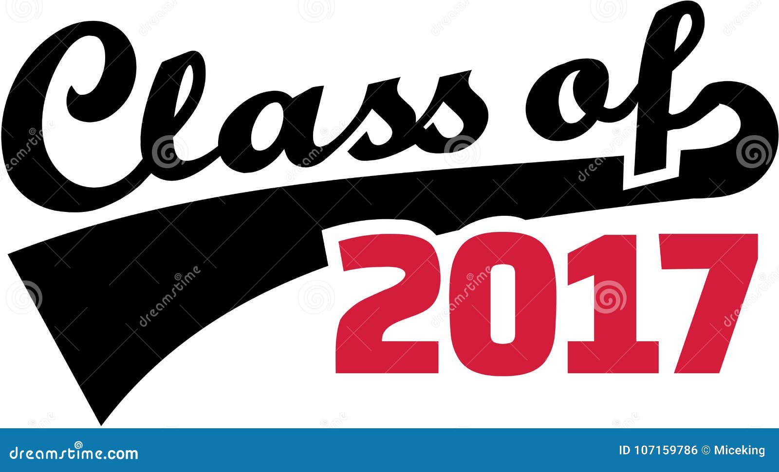 Class of 2017. Retro font. stock vector. Illustration of achievement ...