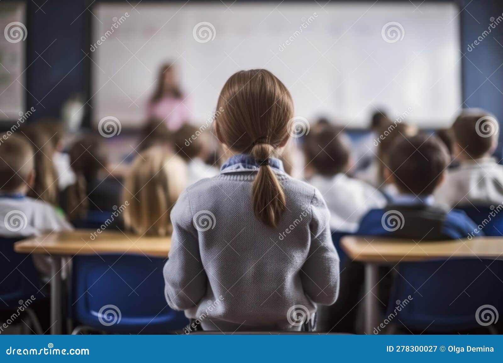 In the Class Room of a Primary School, Children Learning Activities ...