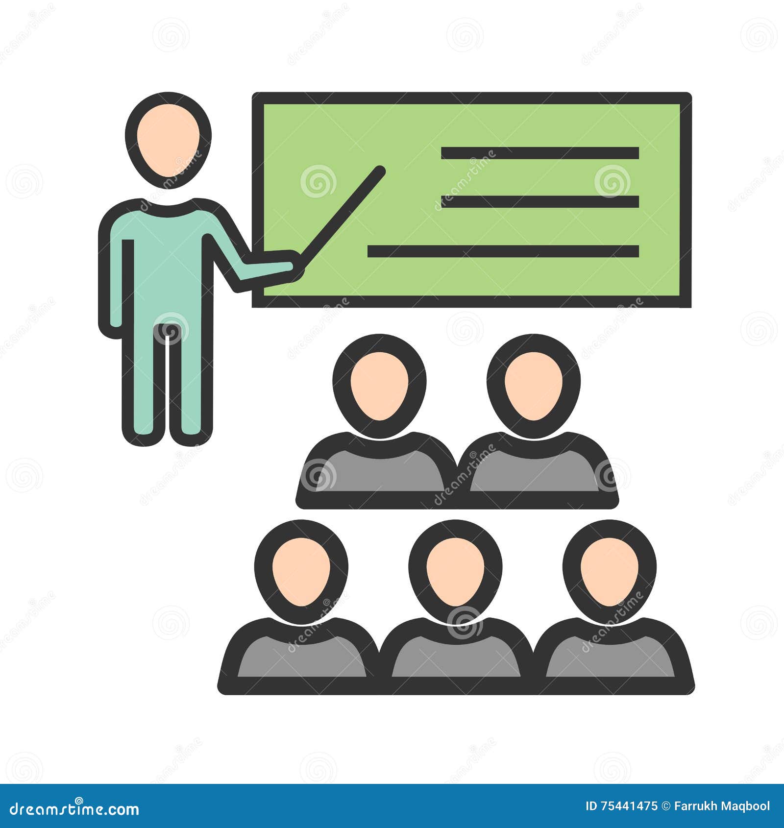 Class stock vector. Illustration of icon, high, teachers - 75441475