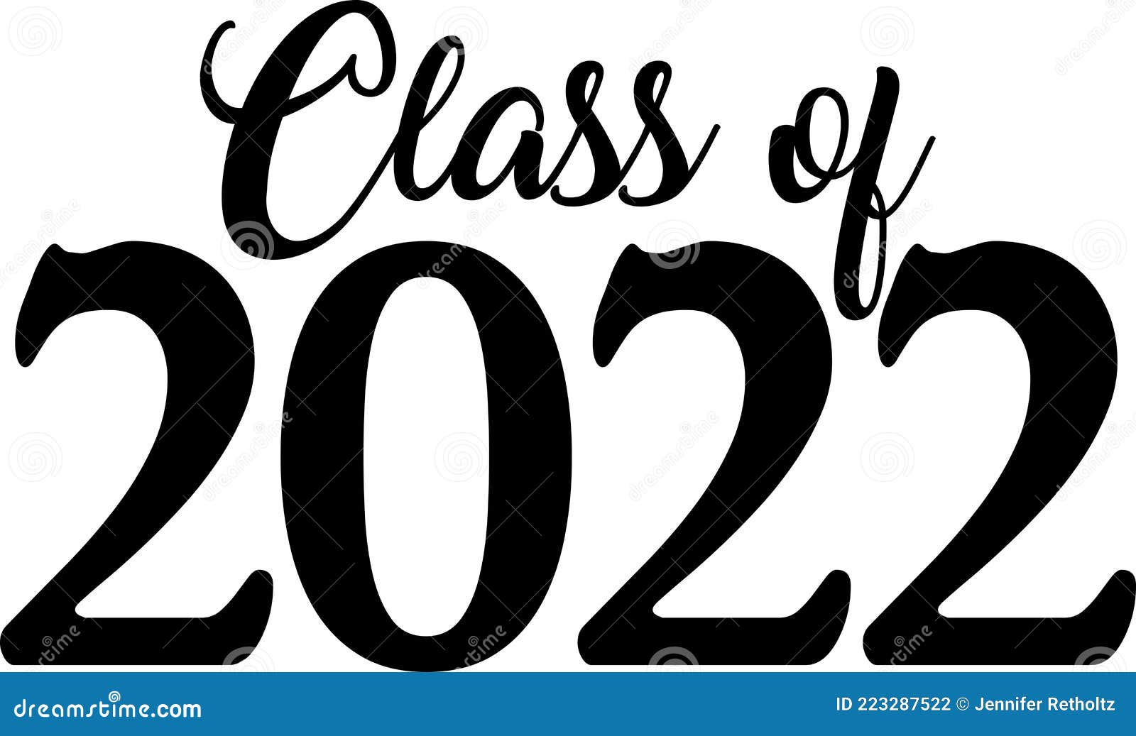 Class Of 2022, 2023, 2024, And 2025 Graduation Stamps Cartoon Vector ...