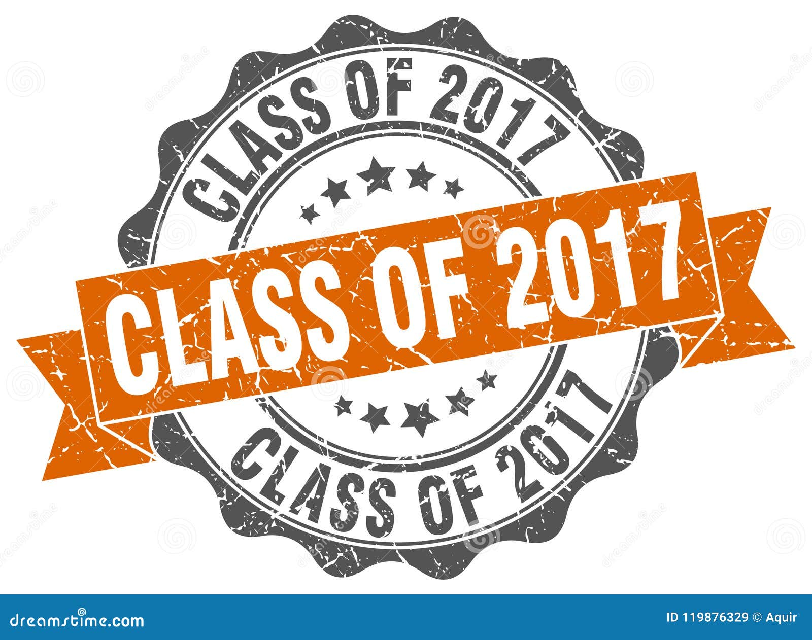 Class of 2017 seal. stamp stock vector. Illustration of label - 119876329