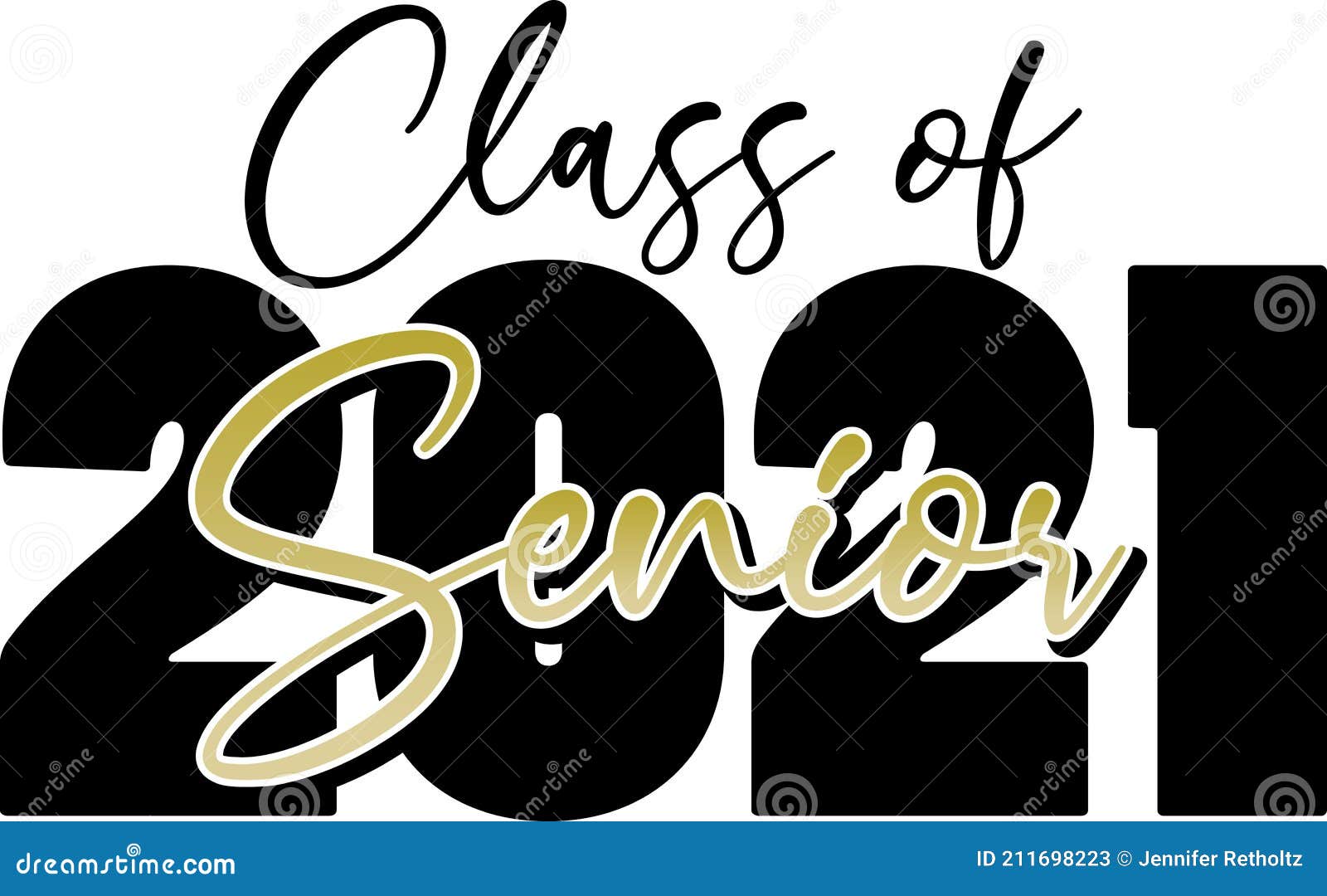 2021 Senior Graduation Class Logo Cartoon Vector | CartoonDealer.com ...