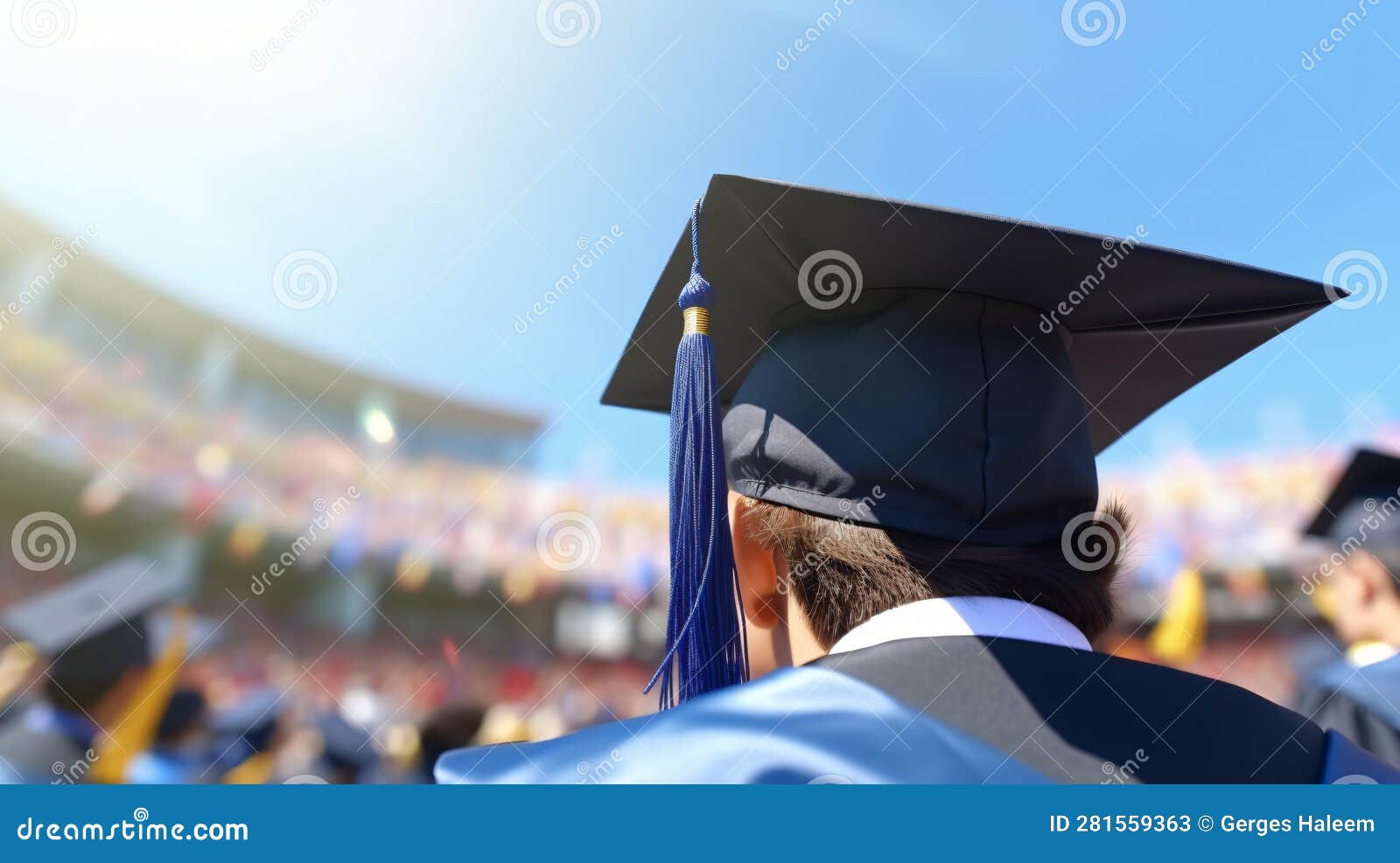 Photo Student Walking To Graduation Ceremony Made with Generative Ai ...