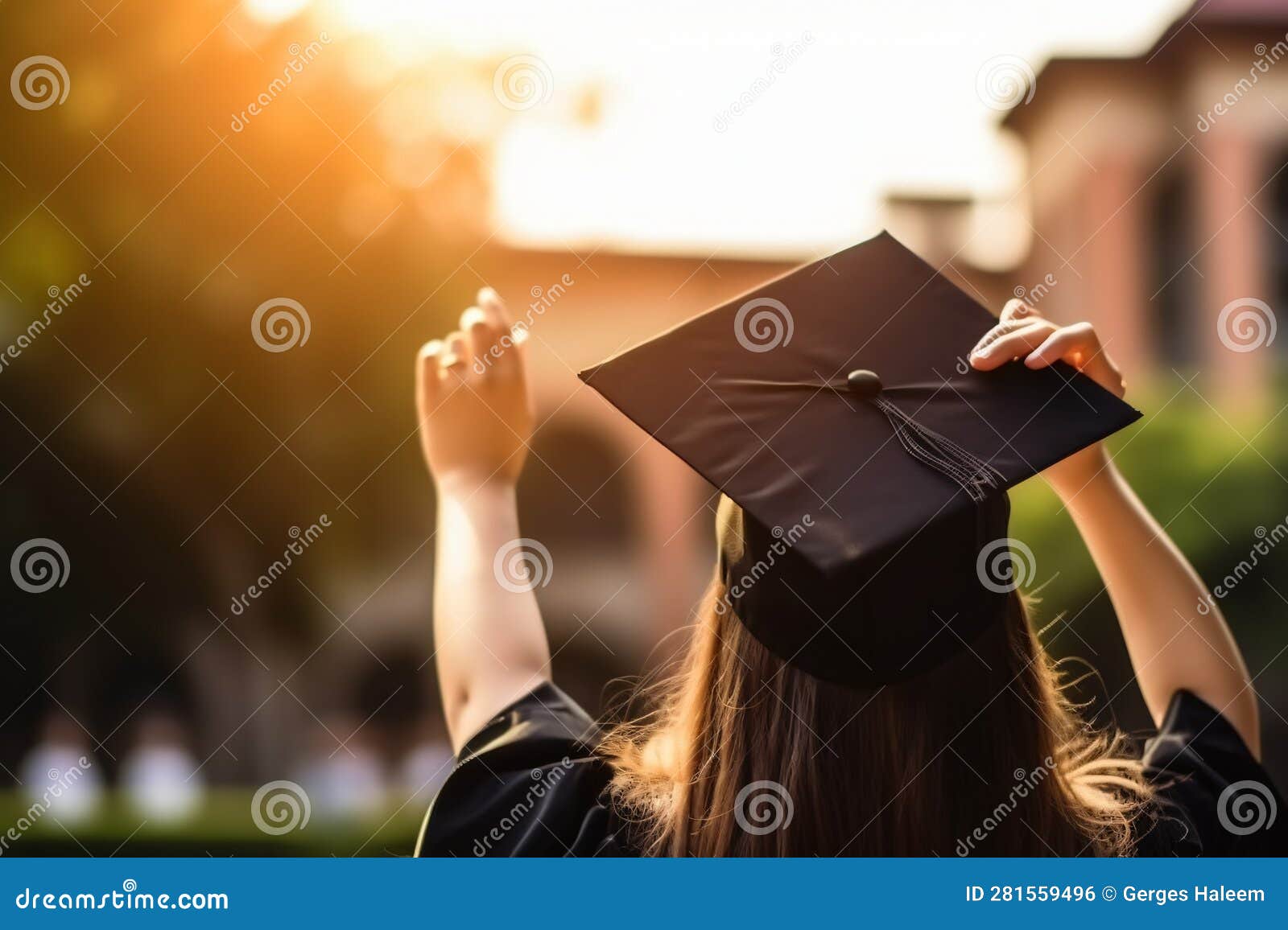 Photo Student Walking To Graduation Ceremony Made with Generative Ai ...