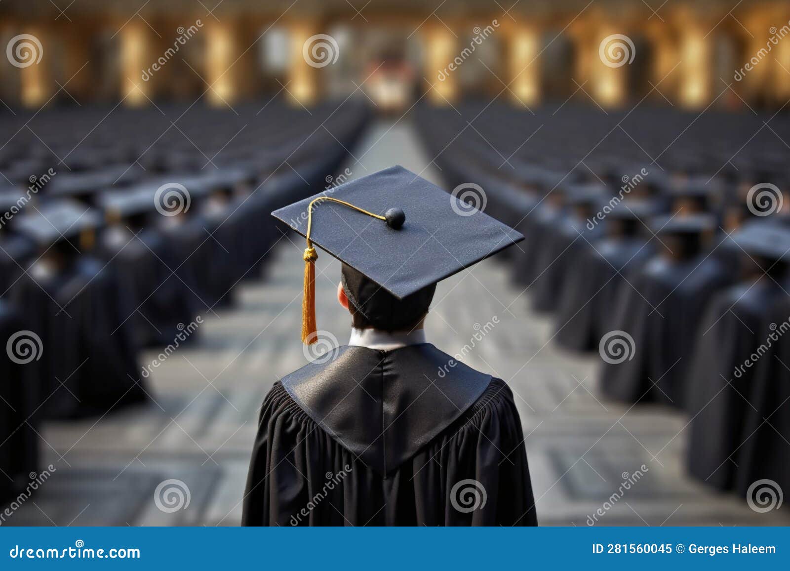Photo Student Walking To Graduation Ceremony Made with Generative Ai ...