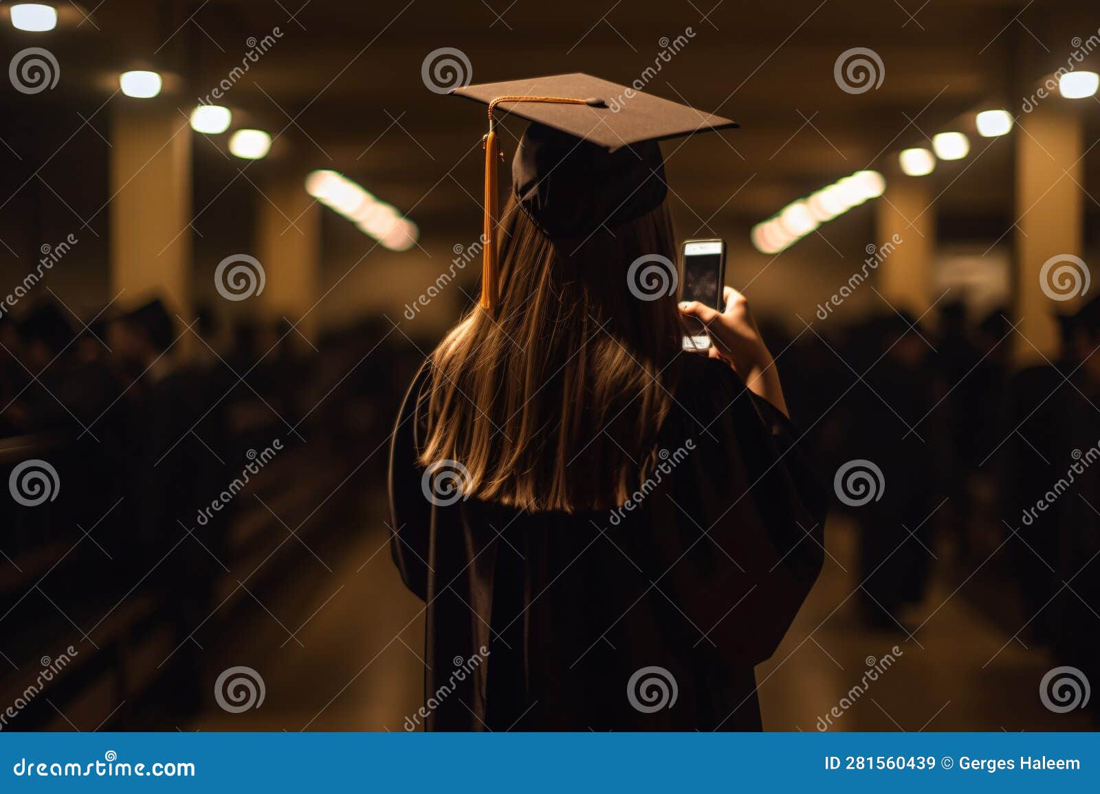Photo Student Walking To Graduation Ceremony Made with Generative Ai ...